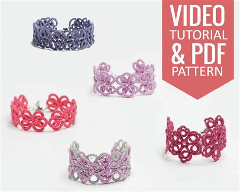 Needle Tatting Pdf Pattern And Video Bundle Mix Of 5 Tatting Patterns