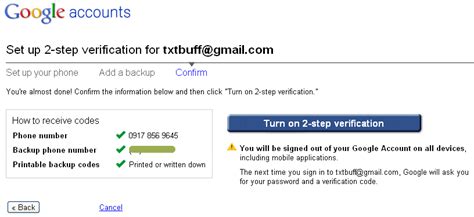 Google Offers Step Verification By SMS TxtBuff News
