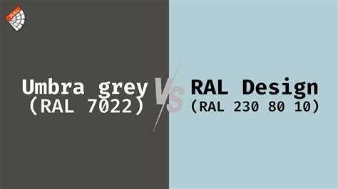 Ral Comparison Result Ral 7022 Umbra Grey Vs Ral 230 80 10 — Live