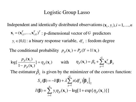 Ppt The Group Lasso For Logistic Regression Powerpoint Presentation Free Download Id363036