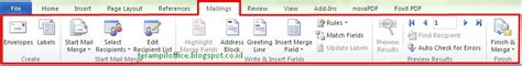 tab mailings pada microsoft word 2010 terampil office