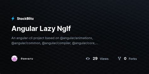 Angular Lazy N Stackblitz
