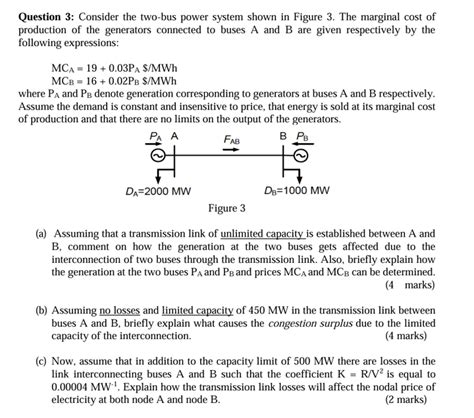 solved question 3 consider the two bus power system shown