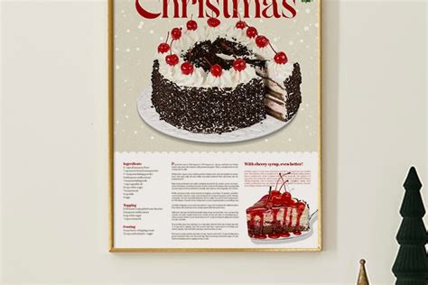 패브릭포스터·그림 크리스마스 접착 빈티지 포스터 겨울 인테리어 액자cherry Cake 오늘의집 쇼핑