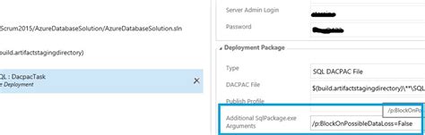 Azure How Can I Delete A Column In A Vsts Dacpactask Stack Overflow