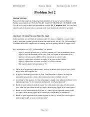 PS 2 Problems Pdf B8306 Fall 2019 Professor Tetlock Due Date October 10 2019 Problem Set 2