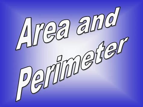 PPT Area And Perimeter PowerPoint Presentation Free Download ID