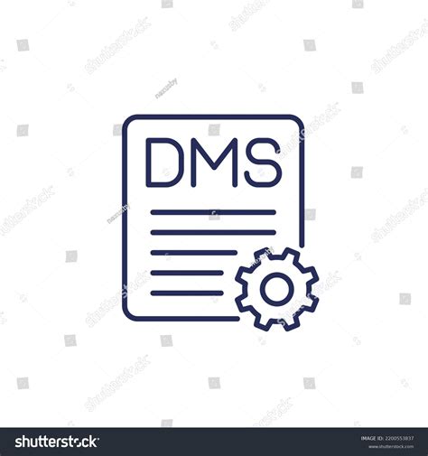 Dms Line Icon Document Management System Stock Vector Royalty Free 2200553837 Shutterstock