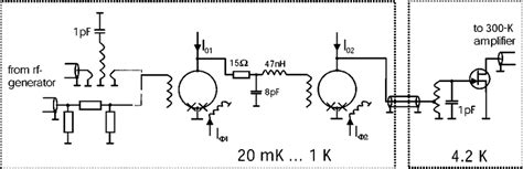 schematic of cascaded microstrip squid s and hfet the input circuit on