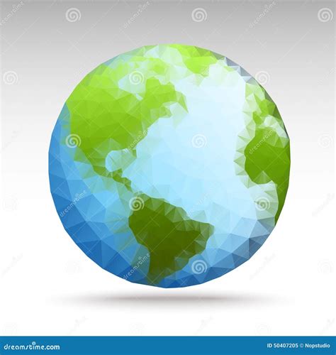 Vector Polygon World Globe Stock Vector Illustration Of Creativity 50407205