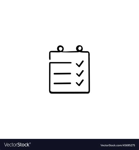 Checklist Line Style Icon Design Royalty Free Vector Image