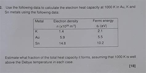 Solved Please Show How To Calculate Heat Capacity Chegg