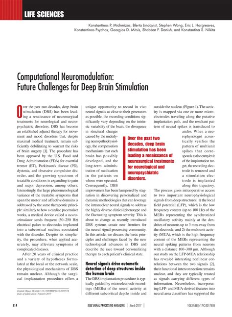 Pdf Computational Neuromodulation Future Challenges For Deep Brain
