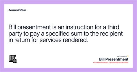 Bill Presentment Awesomefintech Blog