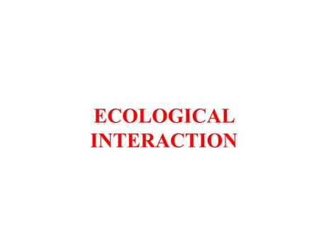 Ecological Interaction Std 8 Lp3 Ppt