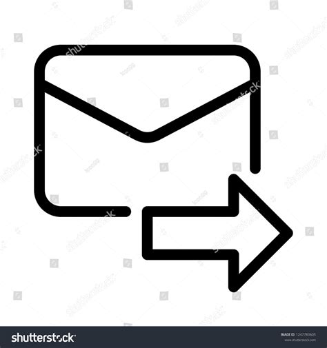 Email Forward Button Stock Vector Royalty Free 1247783605 Shutterstock