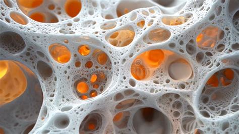 Abstract Organic Structure With Intricate Texture And Warm Glow Generative Ai Stock Footage