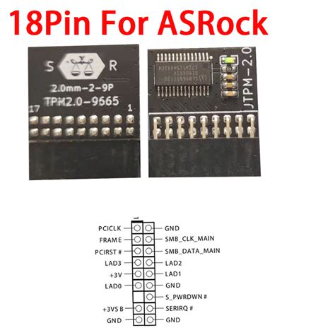 Tpm 2 0 Encrypted Security Module Board Lpc 14 18 20 Pin Mainboard Card Tpm2 0 Module For Asus