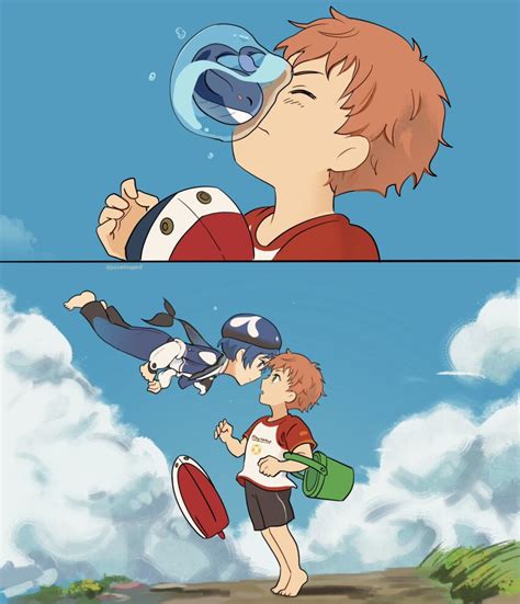 Adair Juicelooped Aoyagi Touya Shinonome Akito Gake No Ue No Ponyo