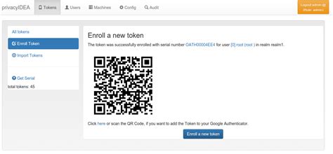 33 Enrolling Your First Token — Privacyidea 222 Documentation