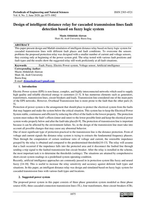 Pdf Design Of Intelligent Distance Relay For Cascaded Transmission Lines Fault Detection Based