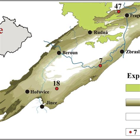 A Schematic Map Of The Prague Synform With Positions Of Sites With