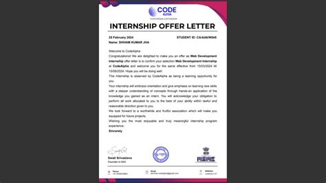 shivam jha on linkedin intern codealpha linkedin share