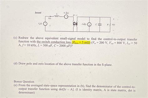 solved c ﻿redraw the above equivalent small signal model