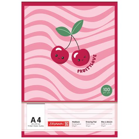 Malblock Fruity Love A4 75 Blatt Rosa Rot Brunnen Onlineshop
