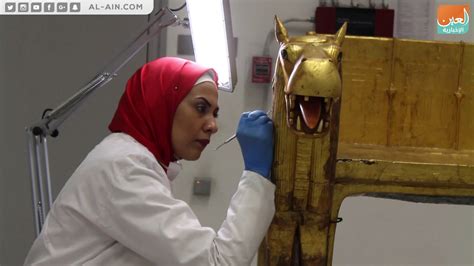 بعد 97 عاما بدء ترميم تابوت توت عنخ آمون بالمتحف المصري الكبير Youtube