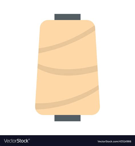 Thread Coil Semi Flat Color Object Royalty Free Vector Image