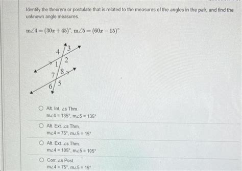 Solved Identify The Theorem Or Postulate That Is Related To Chegg