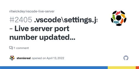 Vscode Settings Json Live Server Port Number Updated Continuously Preventing Live Server From