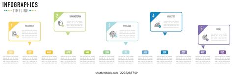 Infographic Months Timeline Template Vector Stock Vector Royalty Free Shutterstock