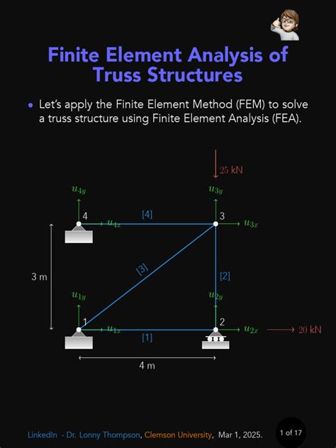 Fea Of Truss Structures Pdf Finite Element Method Physics