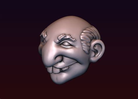 Microcephalic Cartoon Head 3d Model 3d Printable Cgtrader