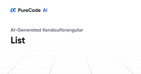 Build Great Kendouiforangular List Components Faster Using Ai Tools