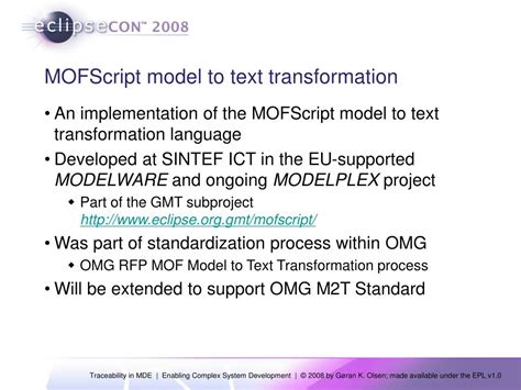 Ppt Traceability In Model Driven Engineering Enabling Complex System