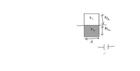Solved A Parallel Plate Capacitor Is Filled With Two Dielectrics As Shown Below When The