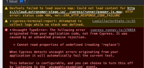 cypress errors are sometimes blocked by the log collector · issue 158