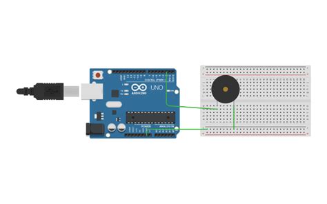 Circuit Design Piezo Tinkercad