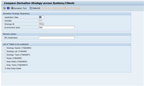 FMCOMPARESTRATEGY SAP Tcode Compare Derivation Strategy