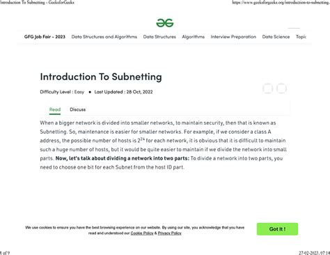 Introduction To Subnetting Read Discuss When A Bigger Network Is Divided Into Smaller Networks
