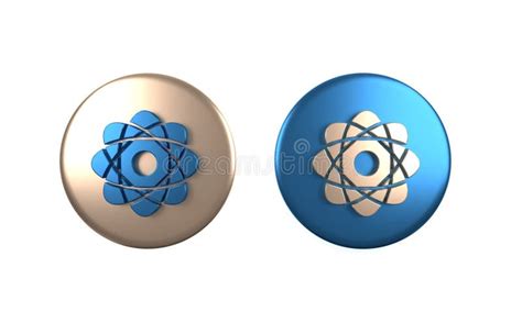 Colorful Atom Icon Isolated On White Background Symbol Of Science