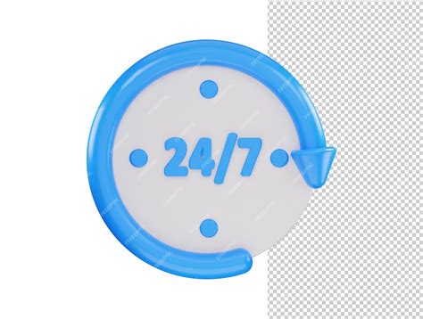 Premium Psd 24 Hours Timer Clock Icon 3d Rendering Vector Illustration