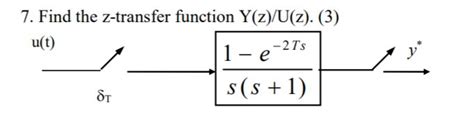 Solved 7 Find The Z Transfer Function Y Z U Z 3 U T Chegg Com