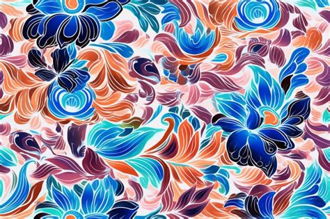 Premium Photo Seamless Batik Pattern Ai Generative