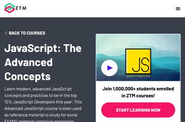 Top Advanced JavaScript Courses Updated