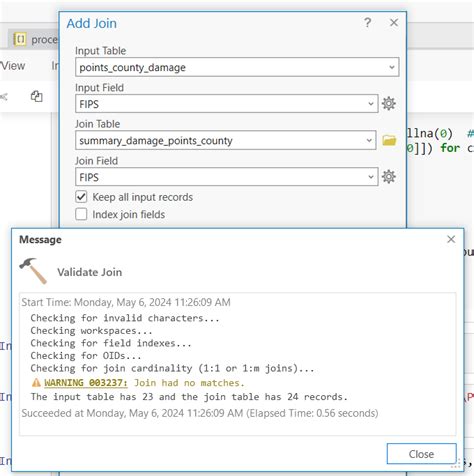 Solved Join Had No Matches But Two Attribute Fields Have Esri