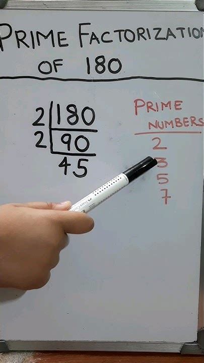 Prime Factorization Of 180 Youtube